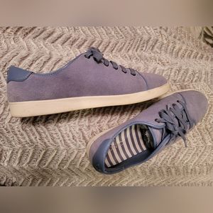 Vionic | Shoes | Vionic Blue Suede Sneakers Womens Size 1 | Poshmark